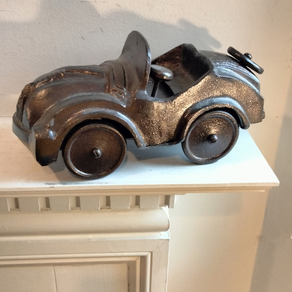Vintage | Art | Large Vintage Brass Race Car Statue Made In India ...